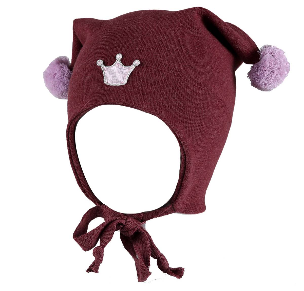 Kivat vårlue til barn med krone, burgunder og dus lilla - DressMyKid AS