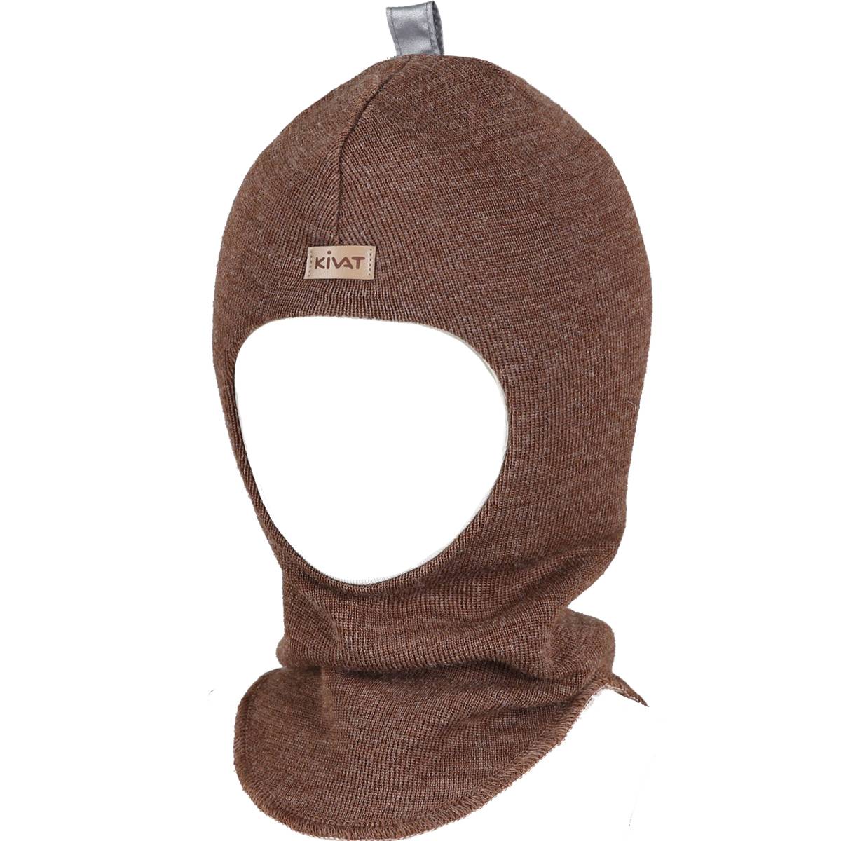Kivat balaclava i ull til barn og baby, brunmelert - DressMyKid AS