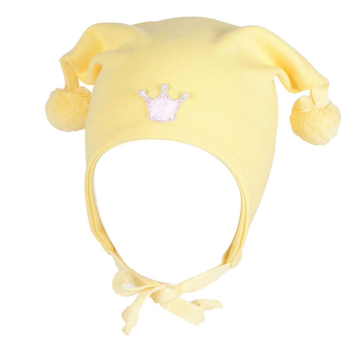 Kivat vårlue til barn med krone, gul - DressMyKid AS
